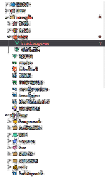 Vue Code Layout